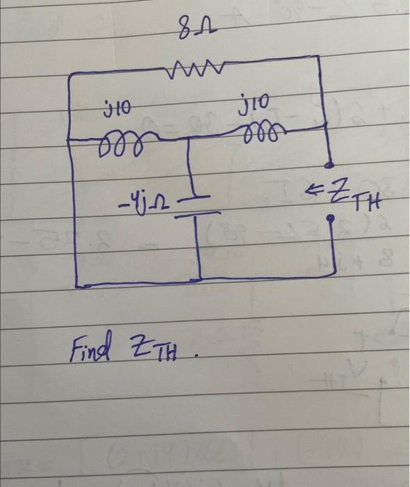 Solved Find ZTH. | Chegg.com