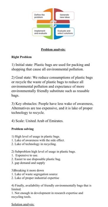 Solved Problem analysis: Right Problem 1) Initial state: | Chegg.com