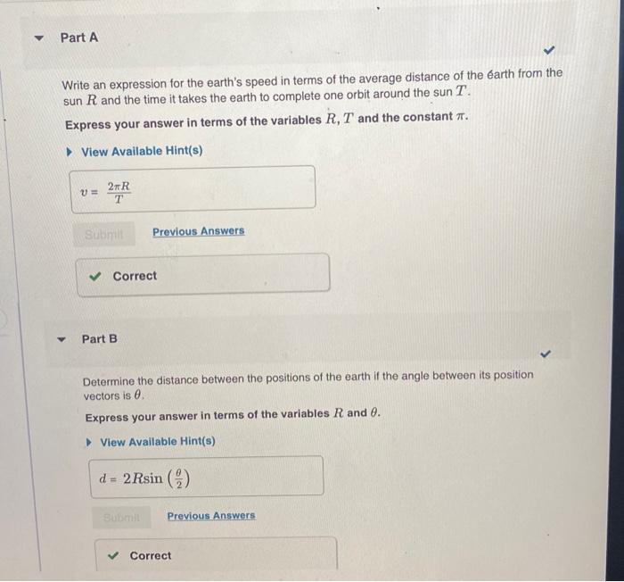 Find the distance between the two positions. Express | Chegg.com