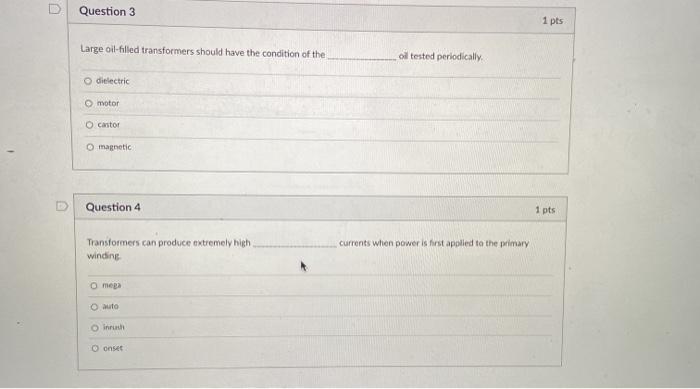 Solved Question 1 1 pts If a 2.5 henry coil is placed across | Chegg.com