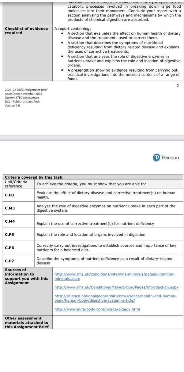 Pearson - provide evidence that you have correctly | Chegg.com