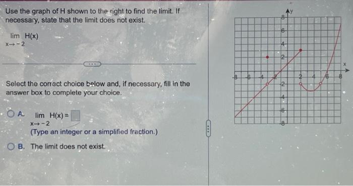 Solved Use the graph of H shown to the right to find the | Chegg.com