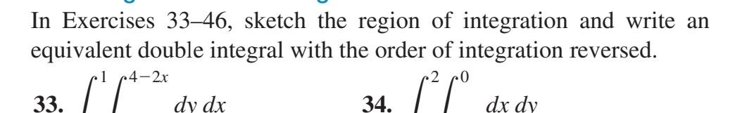 Solved In Exercises 33−46, sketch the region of integration | Chegg.com