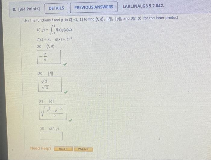 Use the inner product (p,q =a0b0+a1b1+a2b2 to find | Chegg.com