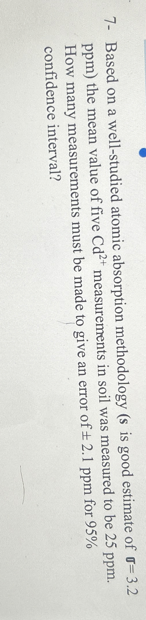 Solved 7- ﻿Based on a well-studied atomic absorption | Chegg.com