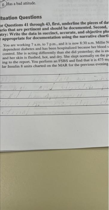 Solved ituation Questions Questions 41 through 43 , first, | Chegg.com