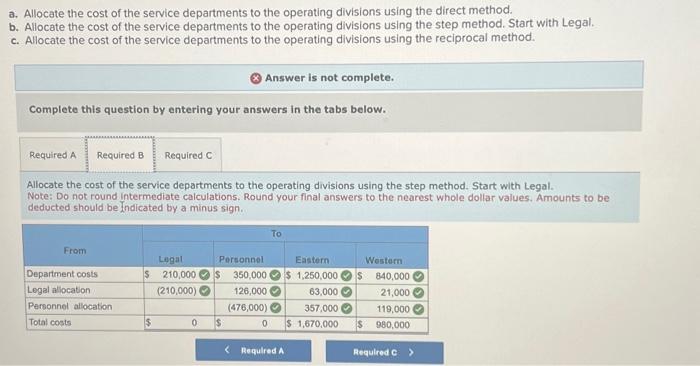 Solved Baldwin Enterprises has two service departments, | Chegg.com