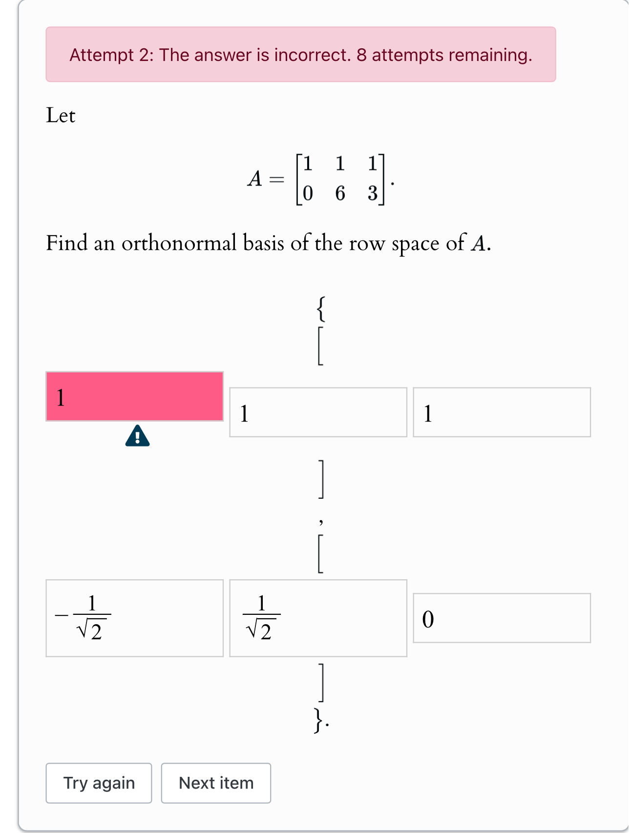 Solved Attempt 2: The answer is incorrect. 8 ﻿attempts | Chegg.com