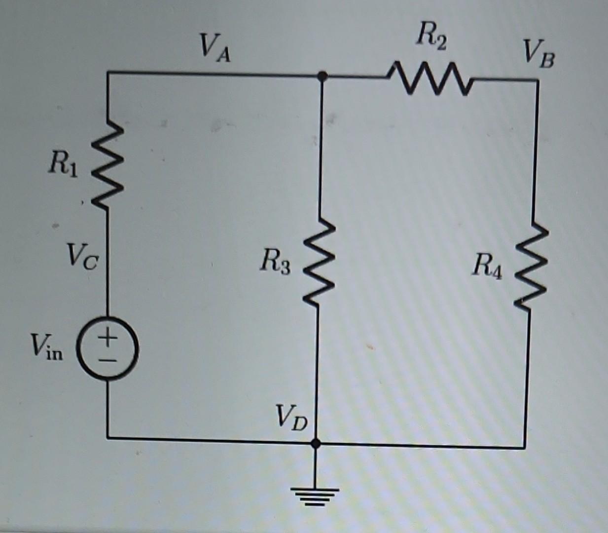 Solved In the circuit below, the following voltages are | Chegg.com