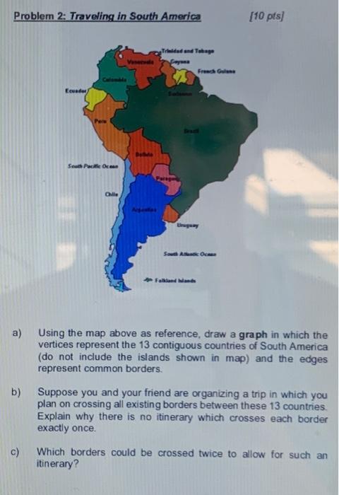 Problem 2: Traveling in South America [10 \\( \\rho t | Chegg.com