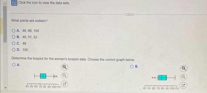 Solved Use The Same Scales To Construct Modified Boxplots 