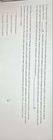 Solved In listening to Mark Alien and Frita Kron, it sounds | Chegg.com