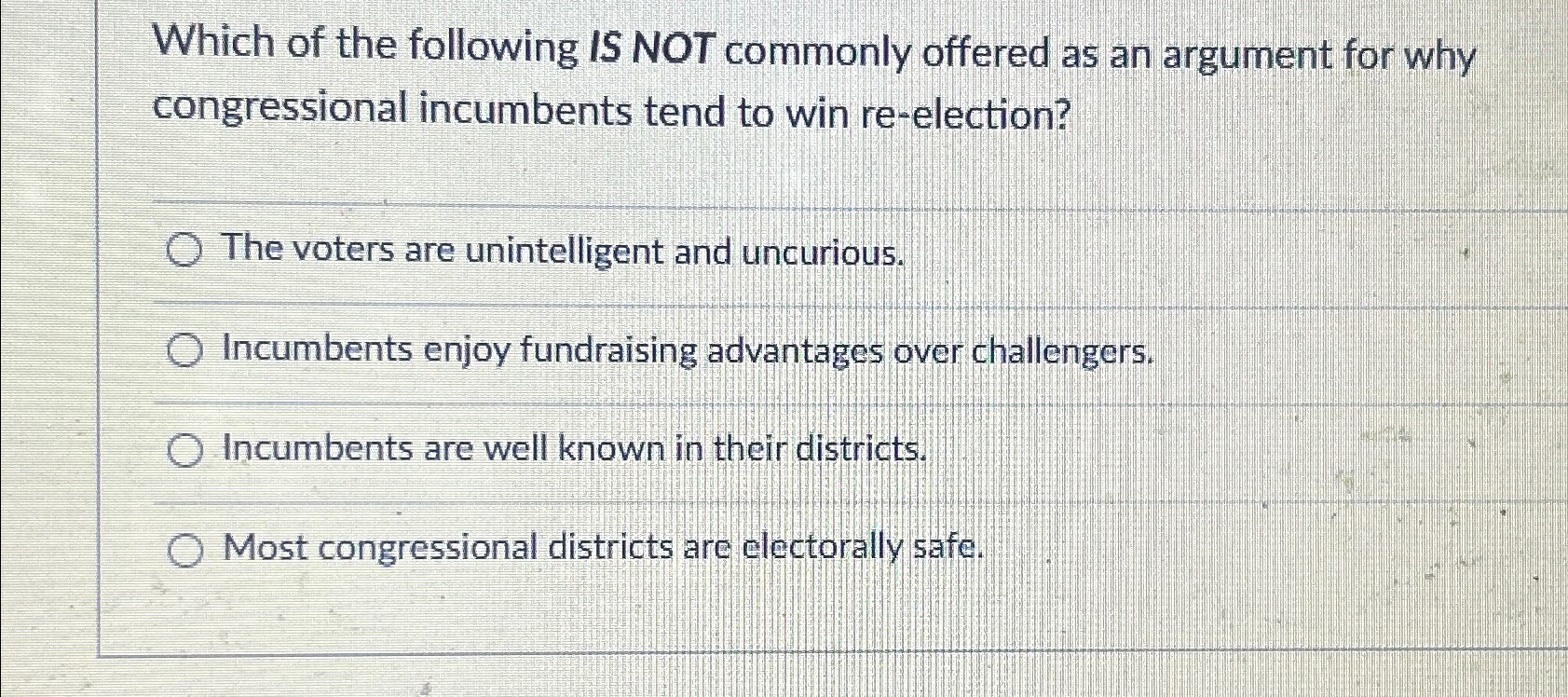 Solved Which of the following IS NOT commonly offered as an | Chegg.com