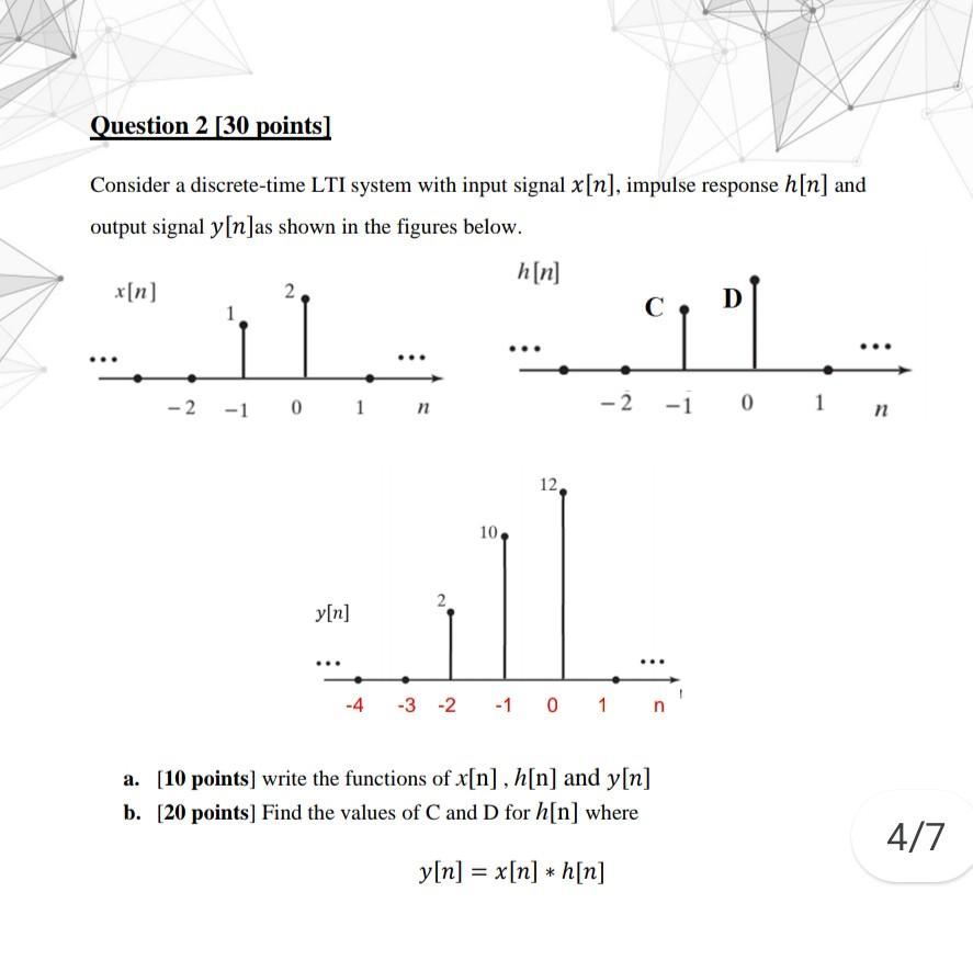 Solved Question 2 [30 points Consider a discrete-time LTI | Chegg.com