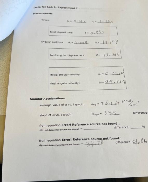 from equation Error! Reference source not found.: | Chegg.com