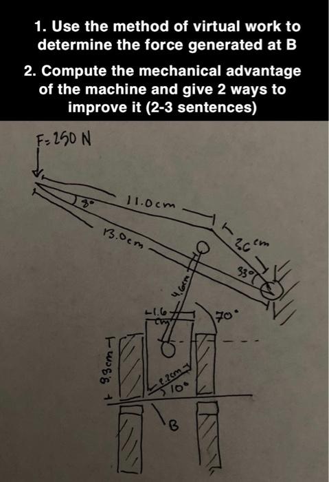 Solved 1. Use the method of virtual work to determine the | Chegg.com