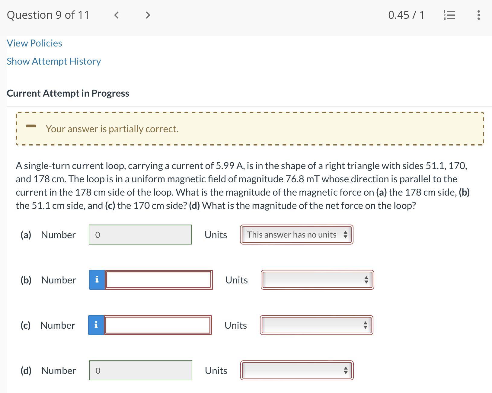 Solved A single-turn current loop, carrying a current of | Chegg.com