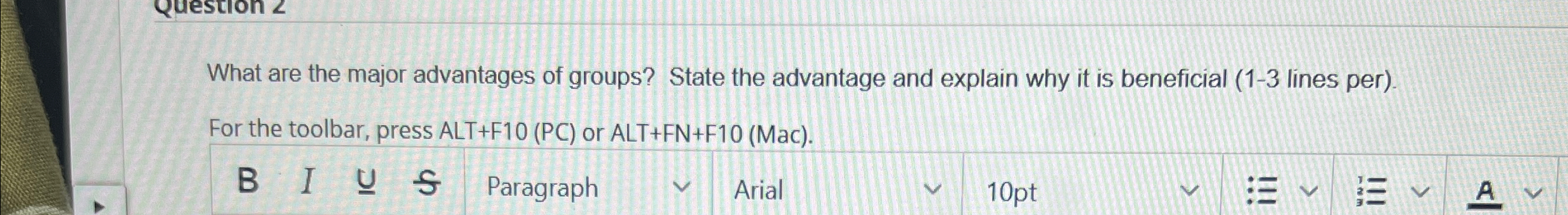 Solved What are the major advantages of groups? State the | Chegg.com