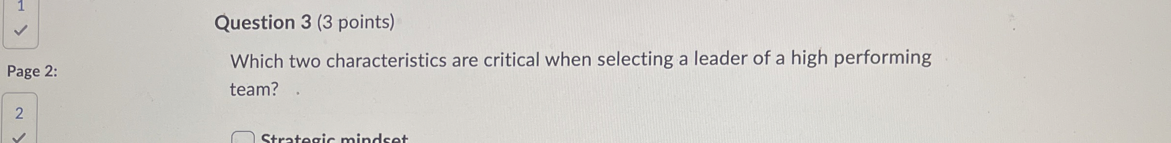 Solved Question 3 (3 ﻿points)Which two characteristics are | Chegg.com