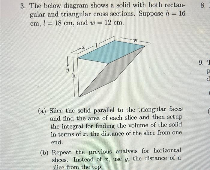 Solved 3. The below diagram shows a solid with both | Chegg.com