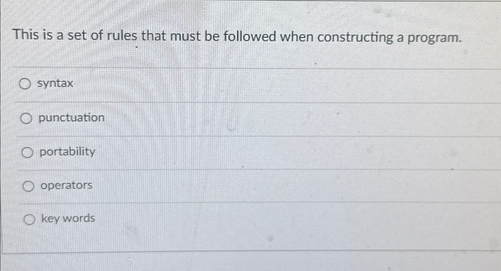 Solved This is a set of rules that must be followed when | Chegg.com
