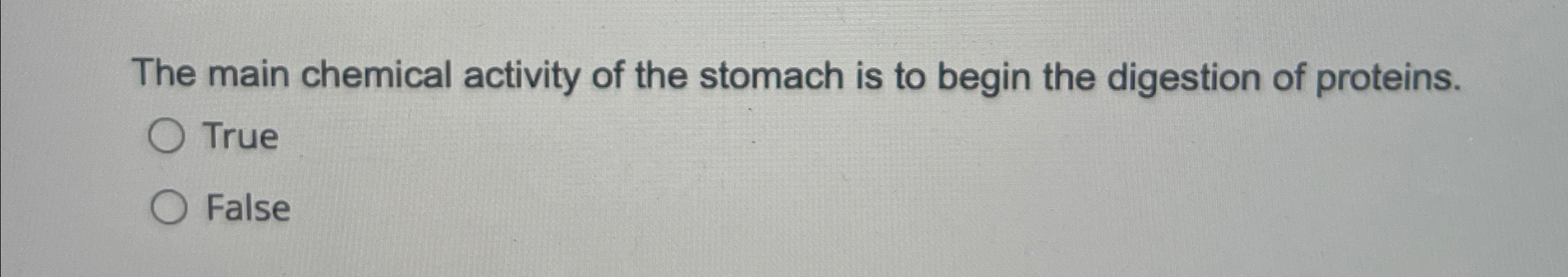Solved The main chemical activity of the stomach is to begin | Chegg.com