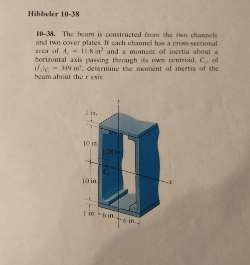 Solved Hibbeler 10-38 10-38. The beam is constructed from | Chegg.com