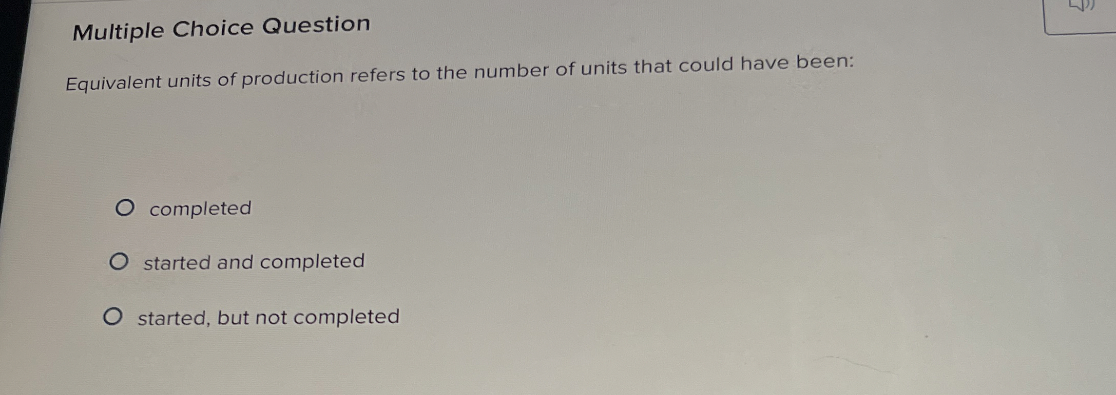 Solved Multiple Choice QuestionEquivalent units of | Chegg.com