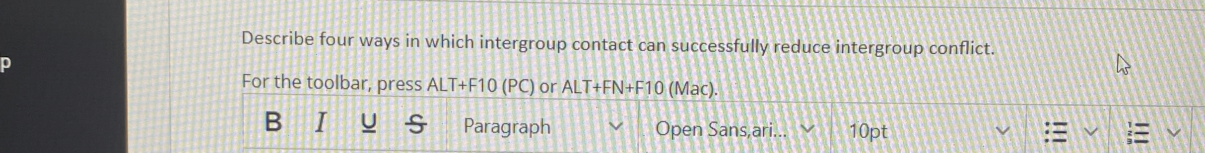 Solved Describe four ways in which intergroup contact can | Chegg.com