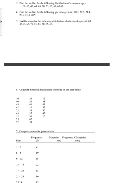 Solved 1. Determine the mode for the following distribution | Chegg.com