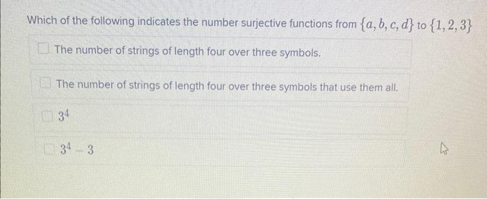Solved Which of the following indicates the number | Chegg.com