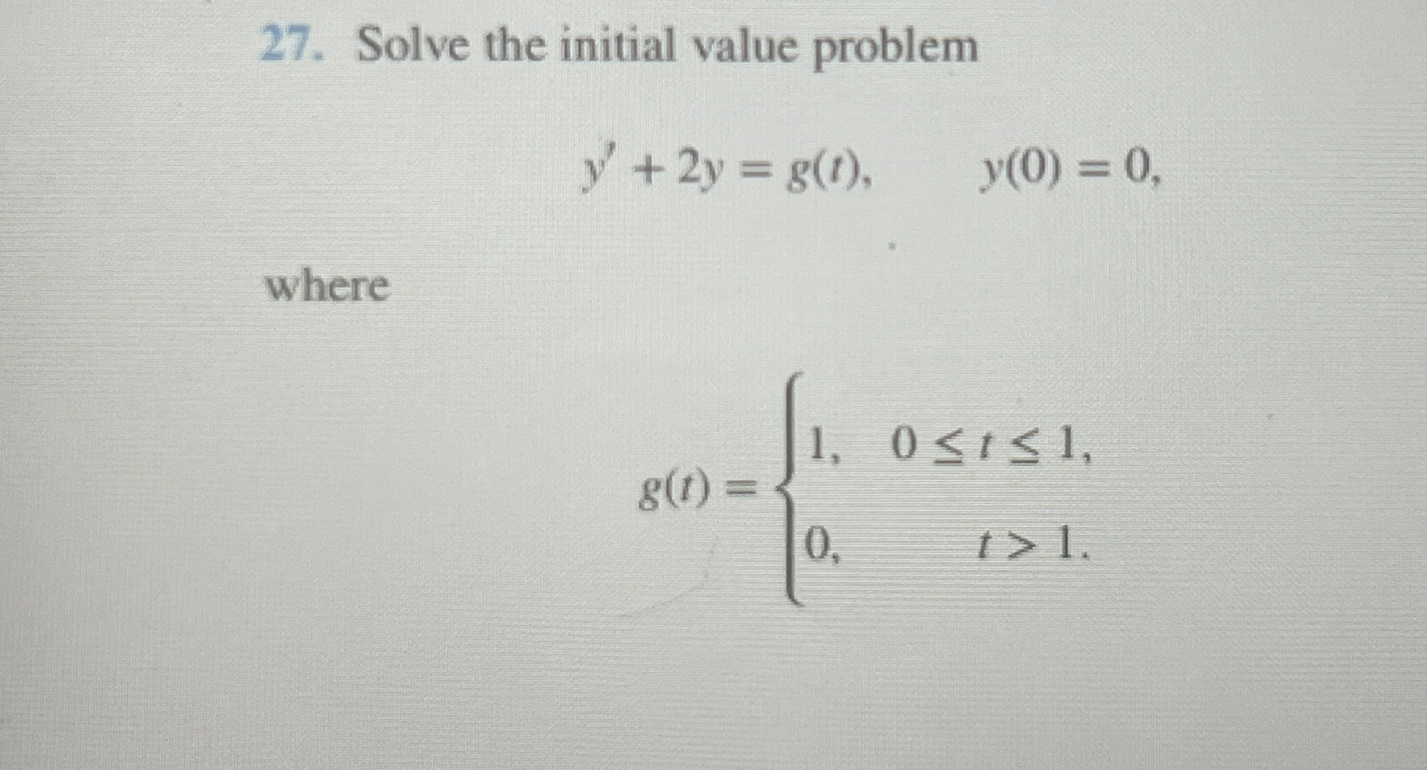 Solved Solve the initial value | Chegg.com