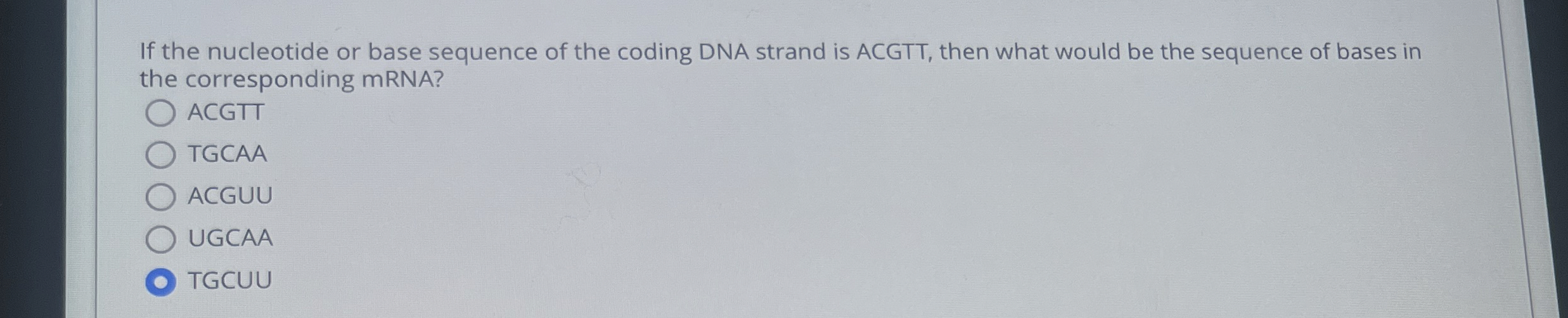 Solved If the nucleotide or base sequence of the coding DNA | Chegg.com