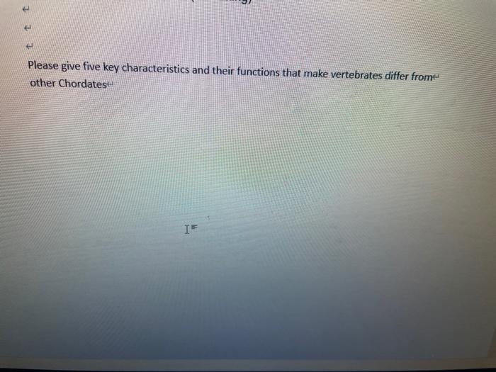 Solved ttt Please give five key characteristics and their | Chegg.com