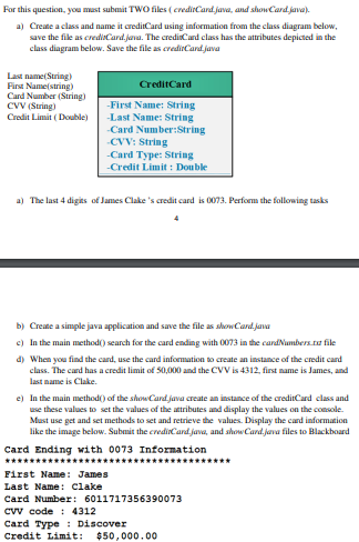 Solved Use java pleaseFor this question, you mast submit TWO | Chegg.com