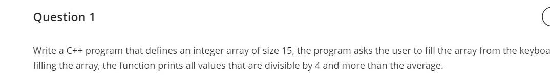 Solved Question 1 10 Point: Irite a C++ program that defines | Chegg.com