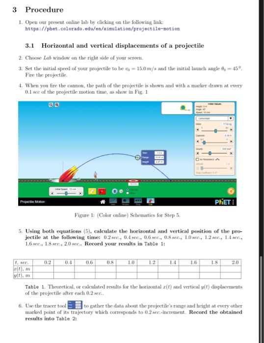 Solved 5. Using both equations (5), calculate the horizontal | Chegg.com