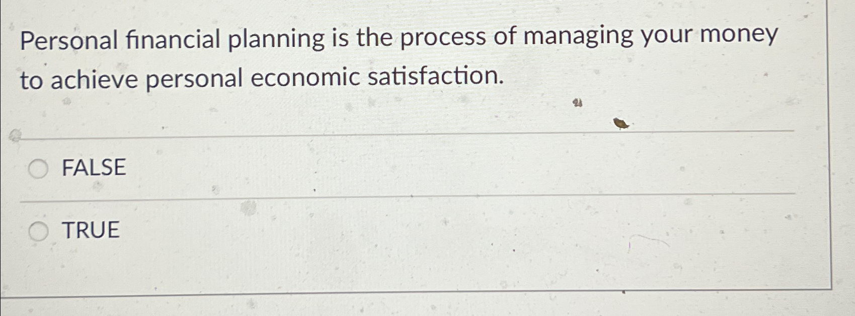 Solved Personal financial planning is the process of | Chegg.com