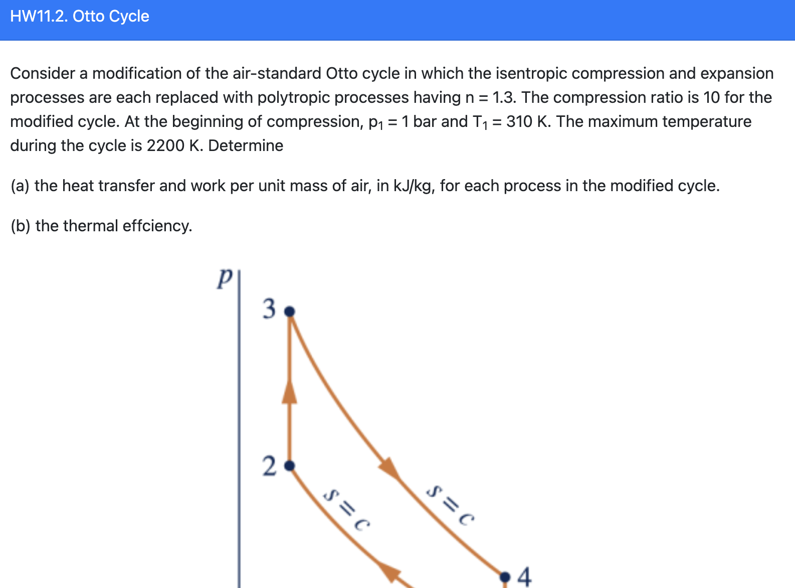 Solved Consider a modification of the air-standard Otto | Chegg.com