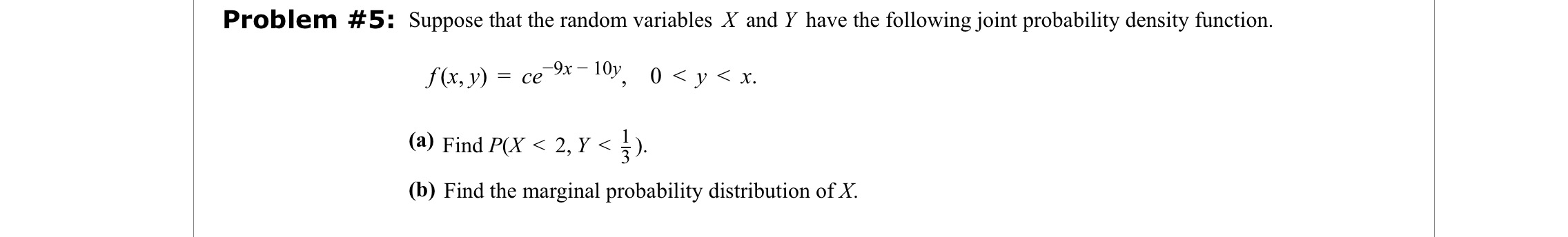 Solved Problem #5: Suppose that the random variables x ﻿and | Chegg.com