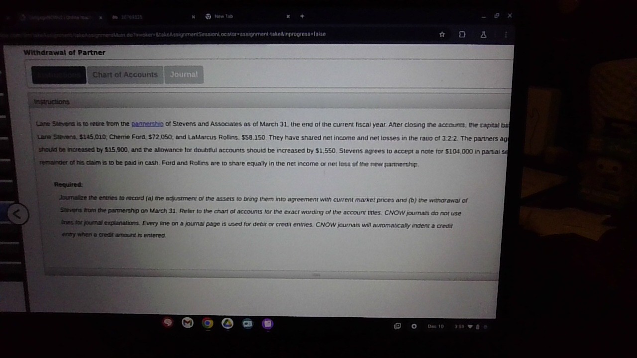Solved InstructionsLane Stevens is to rebire from the | Chegg.com