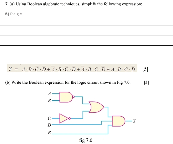 Solved (a) ﻿Using Boolean algebraic techniques, simplify the | Chegg.com