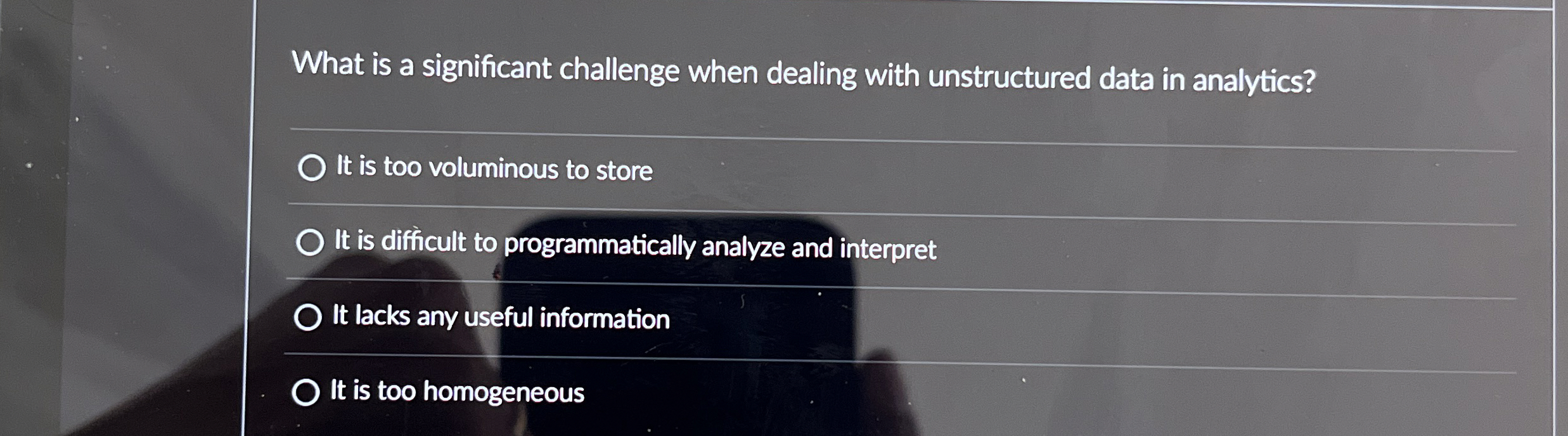 Solved What is a significant challenge when dealing with | Chegg.com