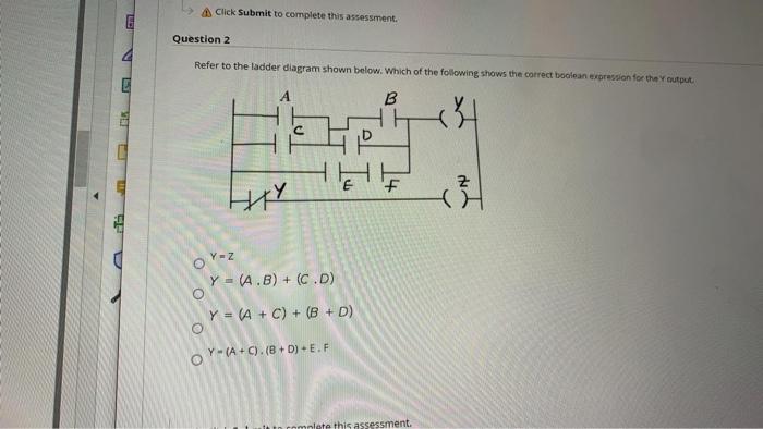 Solved Click Submit to complete this assessment. Question 2 | Chegg.com