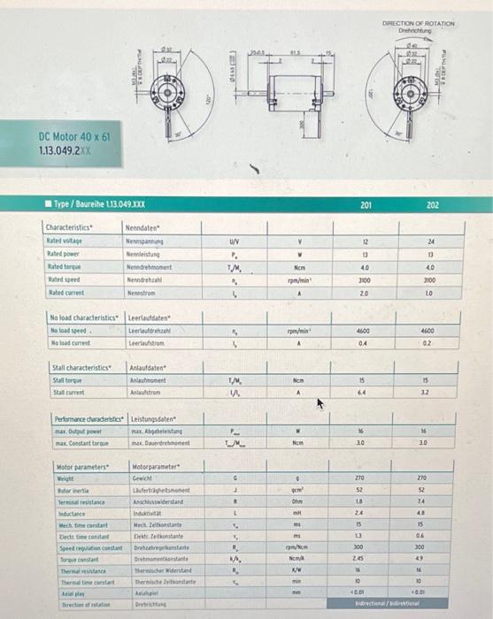 Solved For the motor in the previous question, compute the | Chegg.com