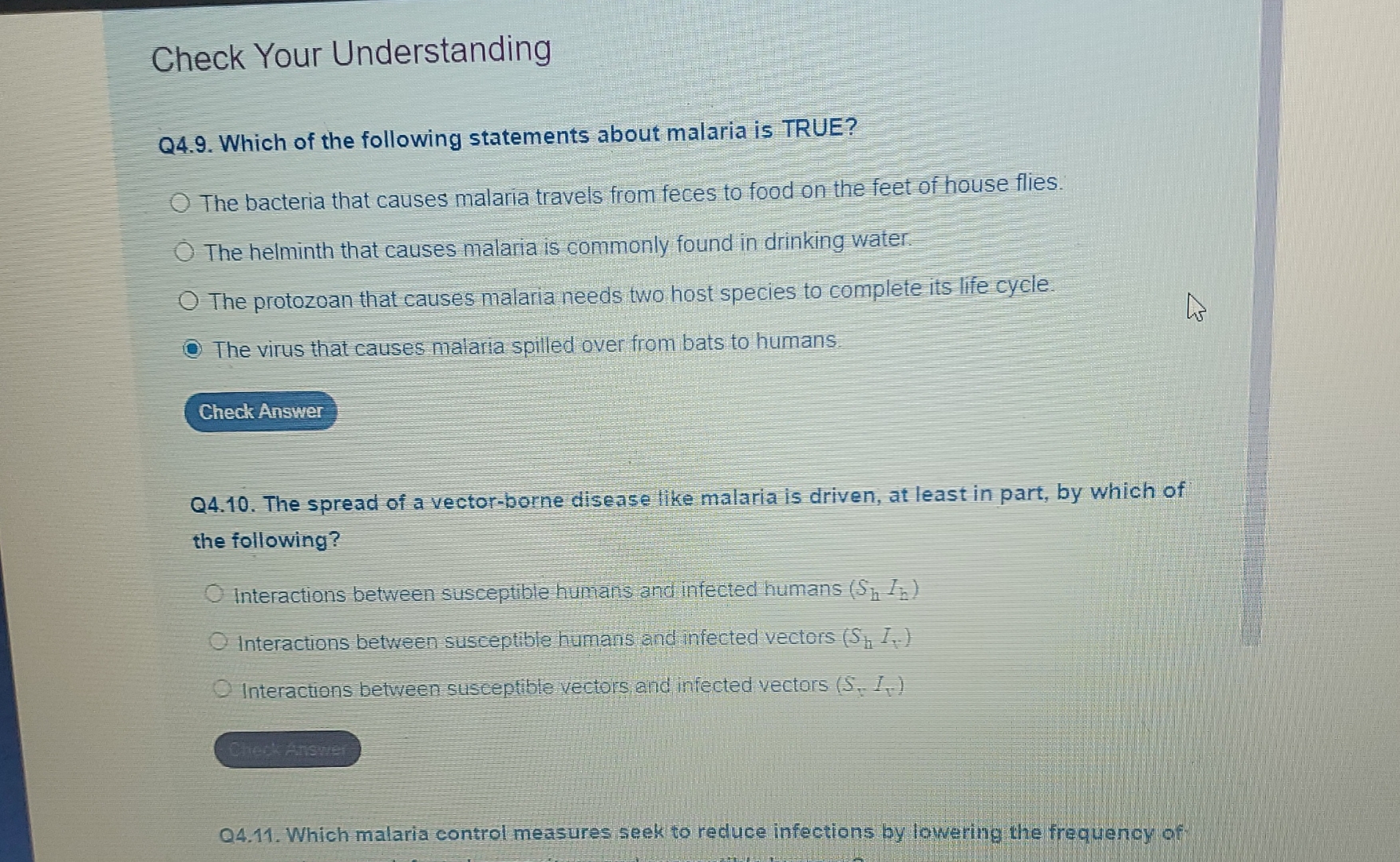 Solved Check Your UnderstandingQ4.9. ﻿Which of the following | Chegg.com