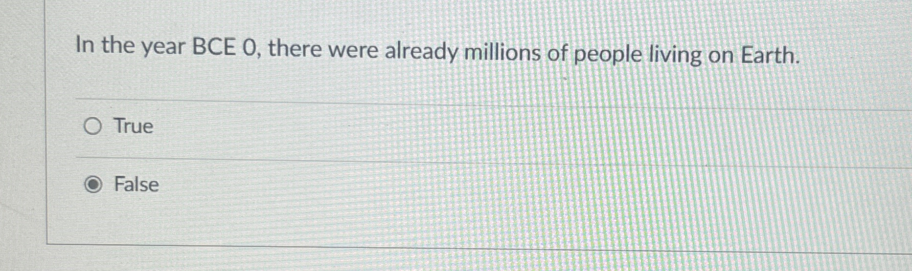 Solved In the year BCE 0, ﻿there were already millions of | Chegg.com