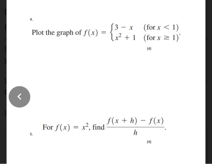 Solved graph of \\( f(x)=\\left\\{\\begin{array}{ll}3-x & | Chegg.com