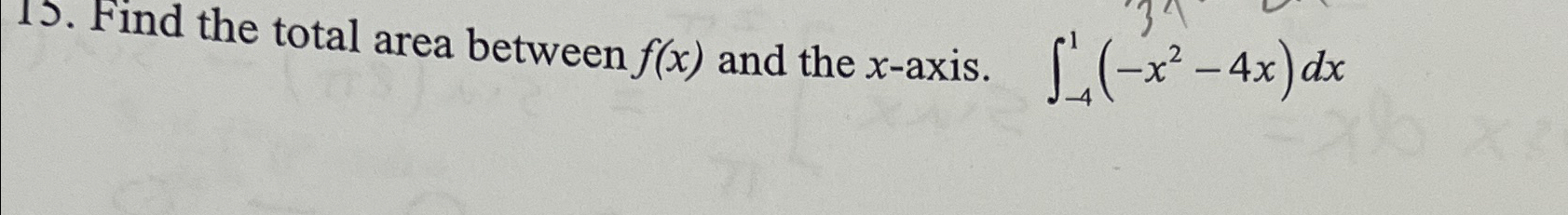 Solved Find the total area between f(x) ﻿and the x-axis. | Chegg.com