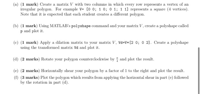 Solved This question is based on MATLAB there are a-f small | Chegg.com